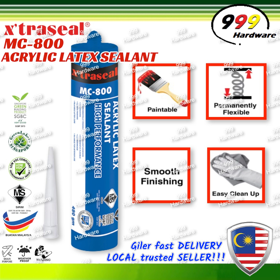 999 XTRASEAL MC-800 HEAT RESISTANT SILICONE / MC800 SILICON POWDER COAT GATE WOOD METAL / LATEX ...