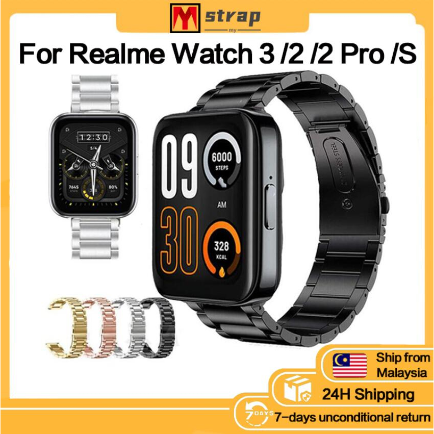 Metal strap For Realme watch 3 pro Stainless steel Metal mesh bracelet ...