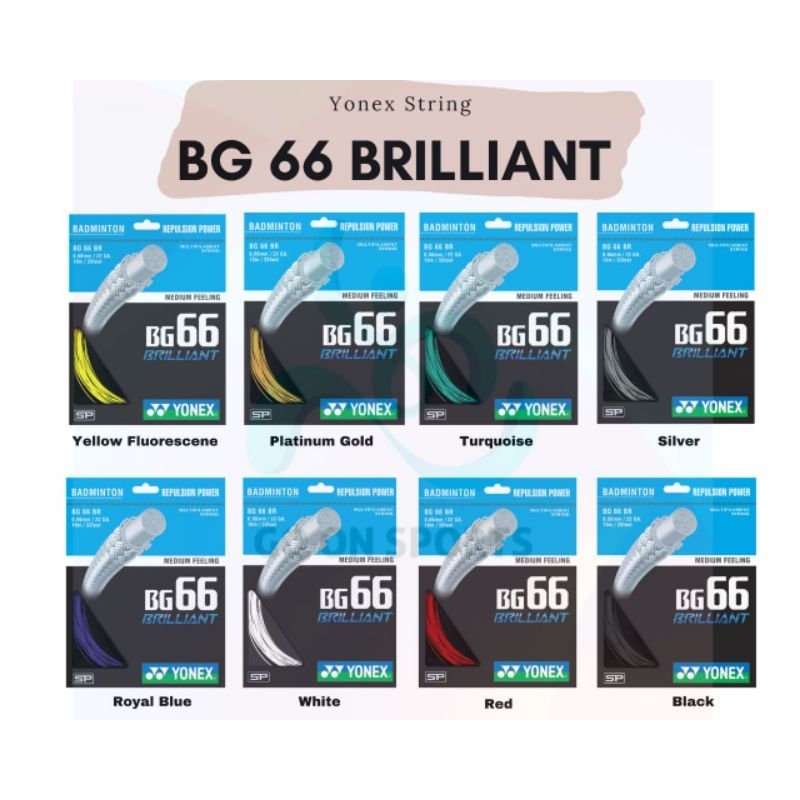 YONEX BG 66 BRILLIANT BADMINTON STRING 100% ORIGINAL | Shopee Malaysia