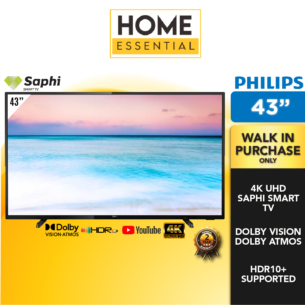 Philips 43 Inch 4K UHD LED Smart TV 43PUT6504 | Dolby Vision Atmos ...