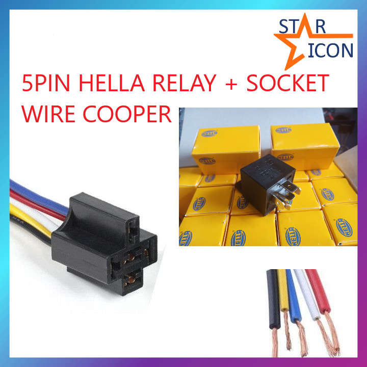 Hella 5pin 12v Relay + Relay Socket Cooper Combo | Shopee Malaysia