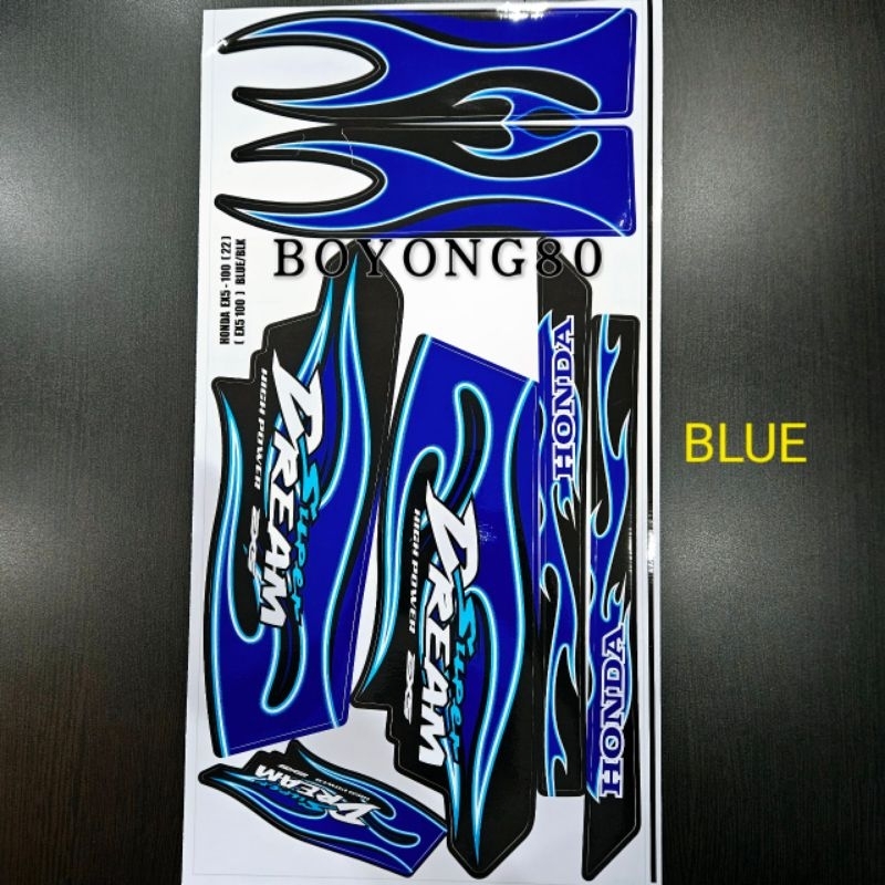 HONDA EX5 / EX5 DREAM CUSTOM DESIGN API SPECIAL EDITION BODY STICKER ...