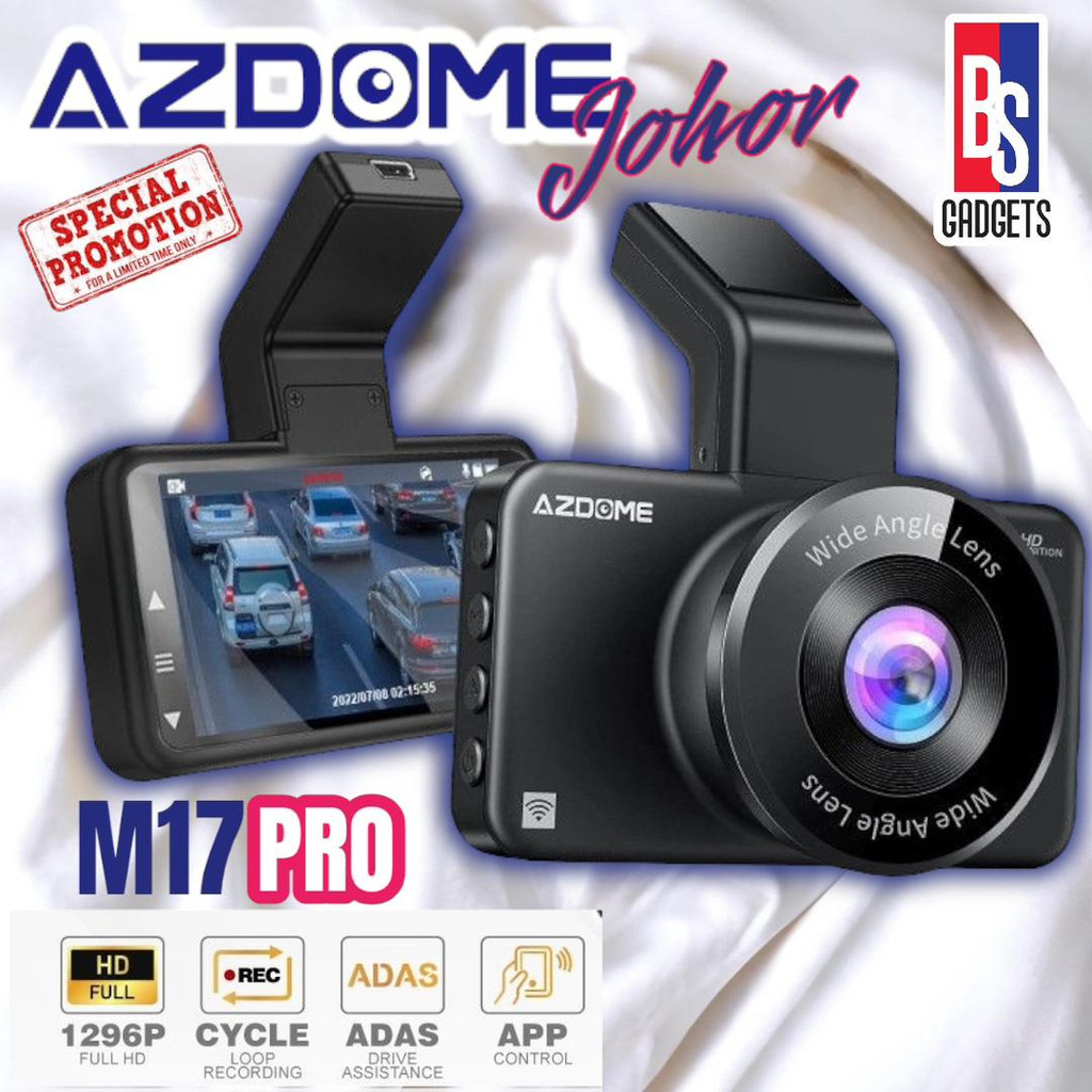 Azdome M17Pro 1296P Full HD Dual Channel Front & Rear Dash Cam M17Pro ...