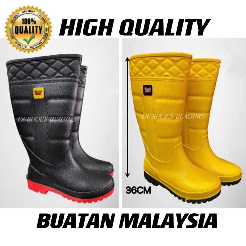 Original Cap Gajah Kasut Boot Getah Gajah King 888 High Cut Men Long ...