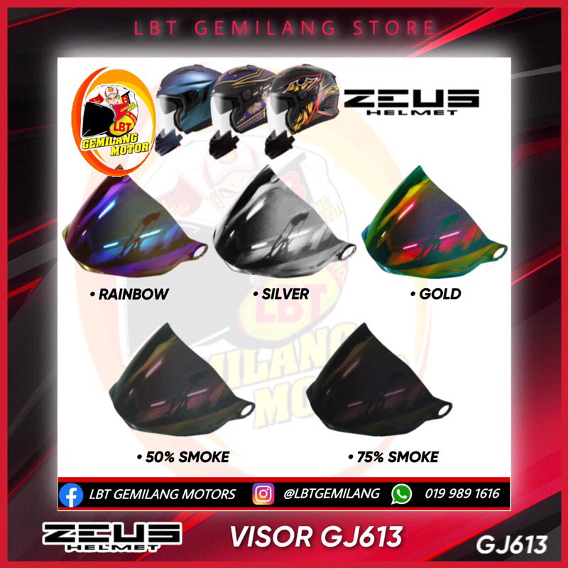 ZEUS Helmets Visor GJ613 [ORIGINAL] | Shopee Malaysia