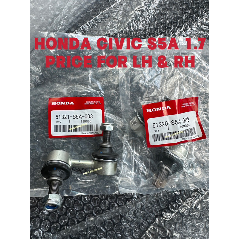 [THAILAND]HONDA CIVIC S5A 1.7 ES FRONT STABILIZER LINK SET | Shopee ...