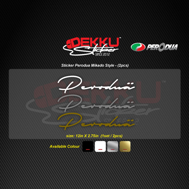 Sticker Perodua Mikado Style - 2PCS | Shopee Malaysia