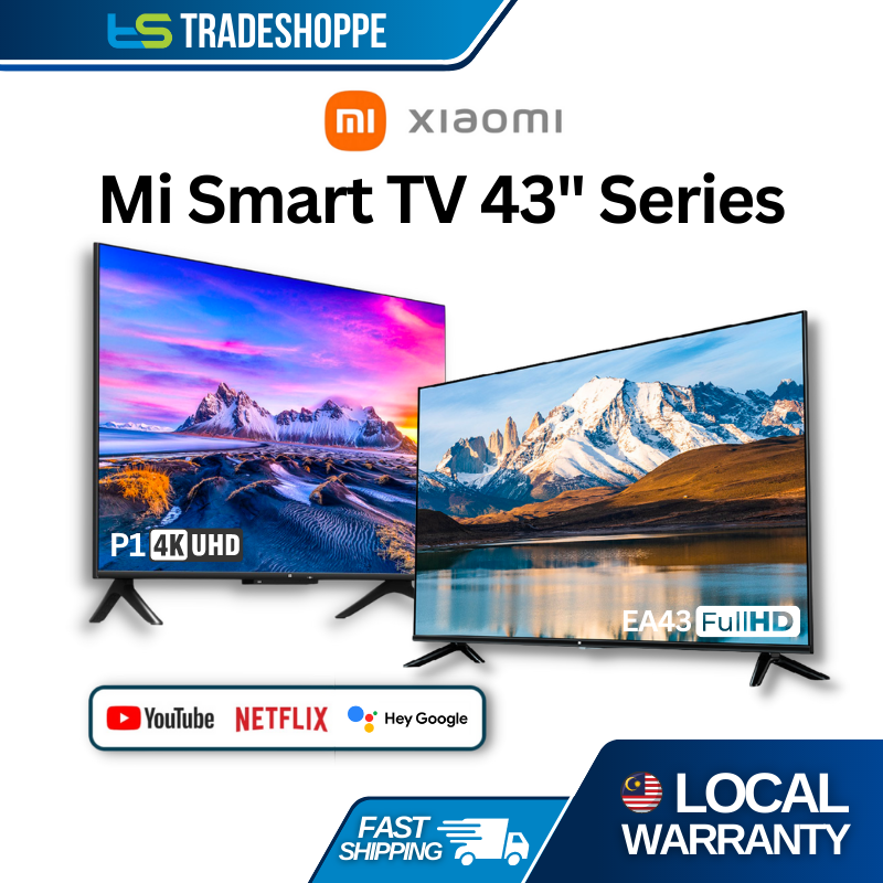 Xiaomi Mi TV A 43" Pro Google TV 4K AndroidTV Full Screen Slim Frame Wi ...