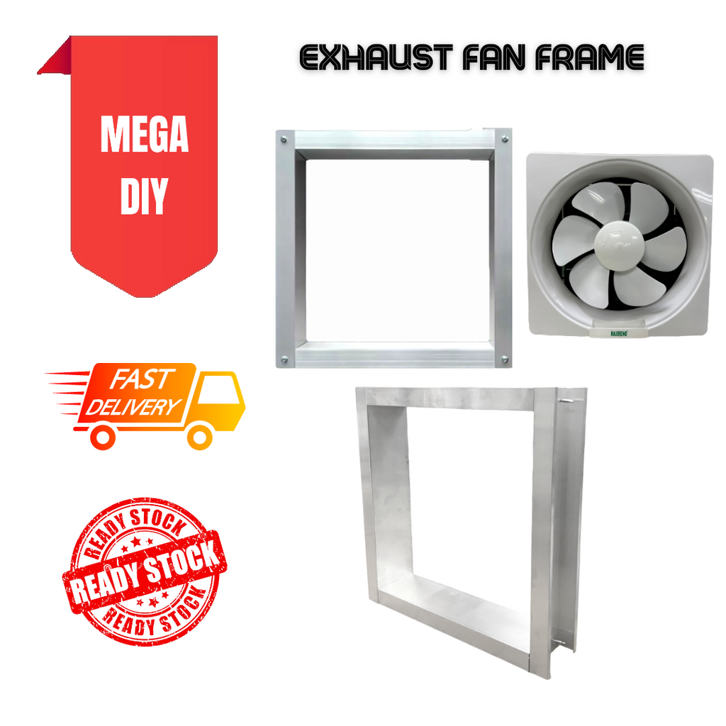 Aluminium Exhaust Fan Square Frame Bingkai Frem Kipas 抽风机框 8" 10" 12 ...