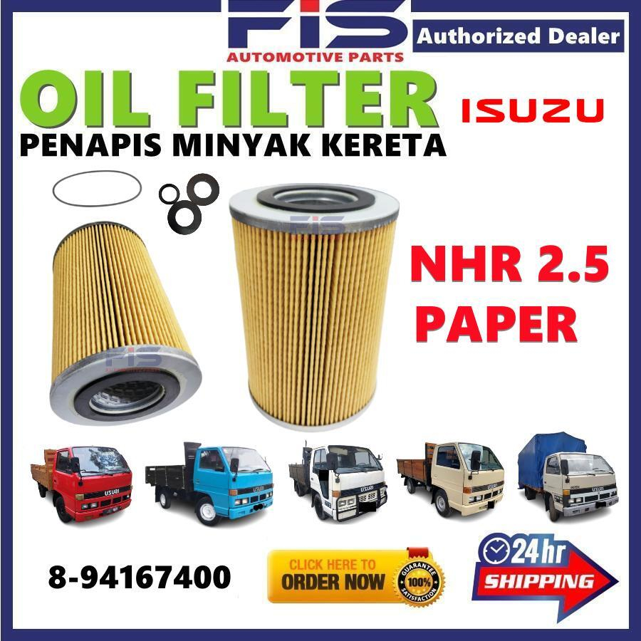FIS Oil Filter Isuzu NHR 2.5 Paper 8-94167400 O-3106 Penapis Minyak ...