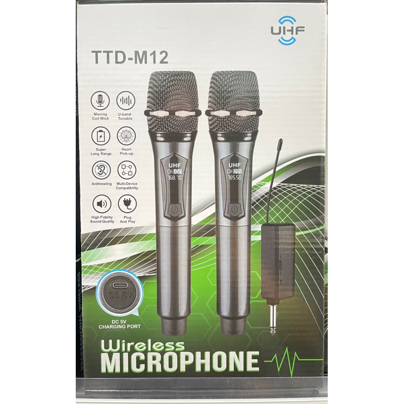 ORIGINAL WIRELESS MICROPHONE TTD-M12 TTD-M16 Double Wireless ...
