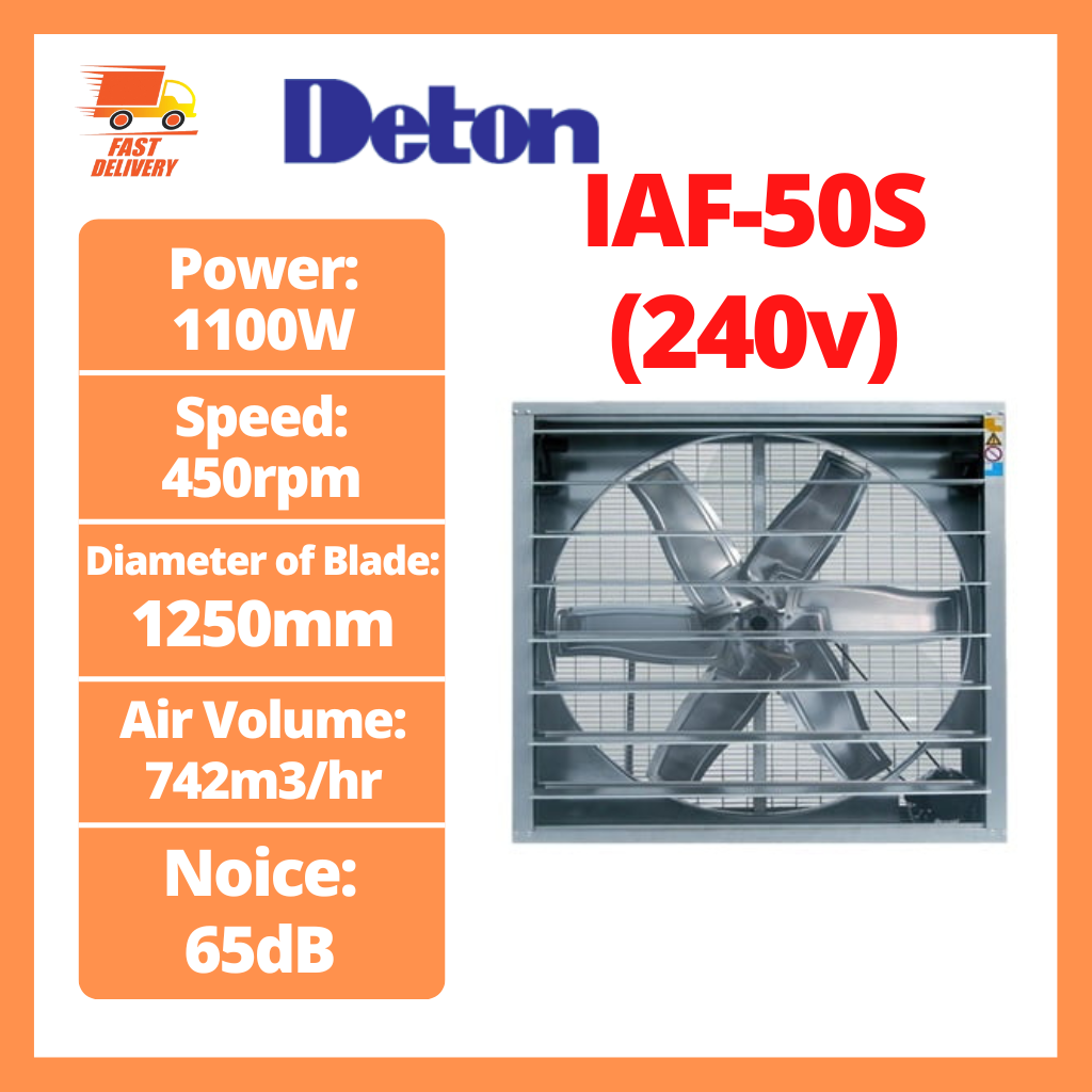 Deton 50" 1.1KW 240V & 415V Axial Fan IAF-50 & IAF-50S | Shopee Malaysia