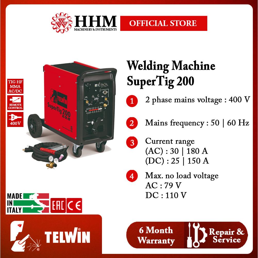 [𝐏𝐑𝐄𝐎𝐑𝐃𝐄𝐑] 𝐓𝐄𝐋𝐖𝐈𝐍 TIG / MMA Welding Machine (SUPERTIG 200 AC/DC ...