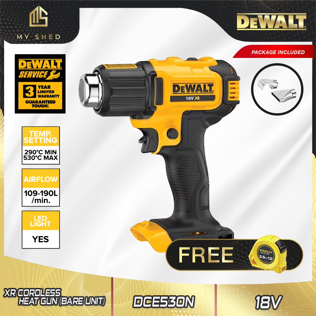 Dewalt DCE530N XR Cordless Heat Gun 18V (Bare Unit) | Shopee Malaysia