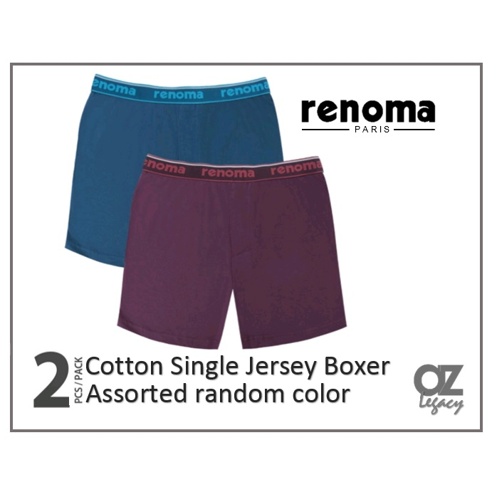 RENOMA 2Pcs Cotton Single Jersey Short Boxer (REX3132) | Shopee Malaysia
