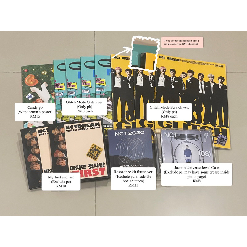 WTS NCT DREAM UNSEALED ALBUM PHOTOBOOK GLITCH MODE CANDY 2020 RESONANCE ...