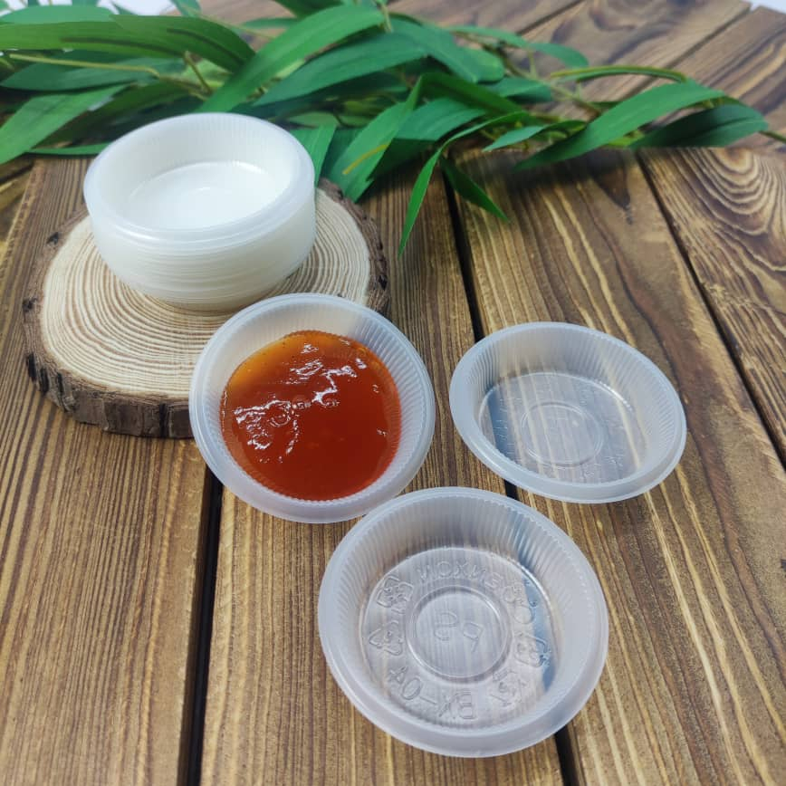 (50pcs/pack) Disposable PP Plastic Sauce Plate | Disposable Condiment ...