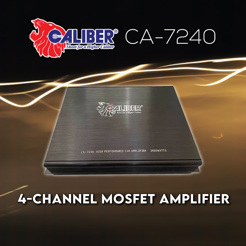 Caliber CA-7240 - 2600 Watts 4-Channel Mosfet Amplifier - Car Audio ...