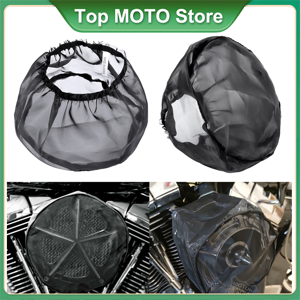 Motorcycle Black Protective Cover Air Filter Heavy Breather Rain Sock ...