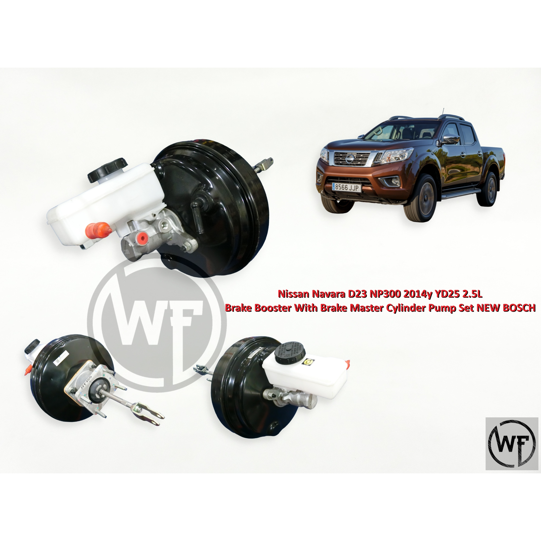 Genuine Nissan Navara D23 NP300 2014y YD25 2.5L Brake Booster With Brake Master Cylinder Pump ...