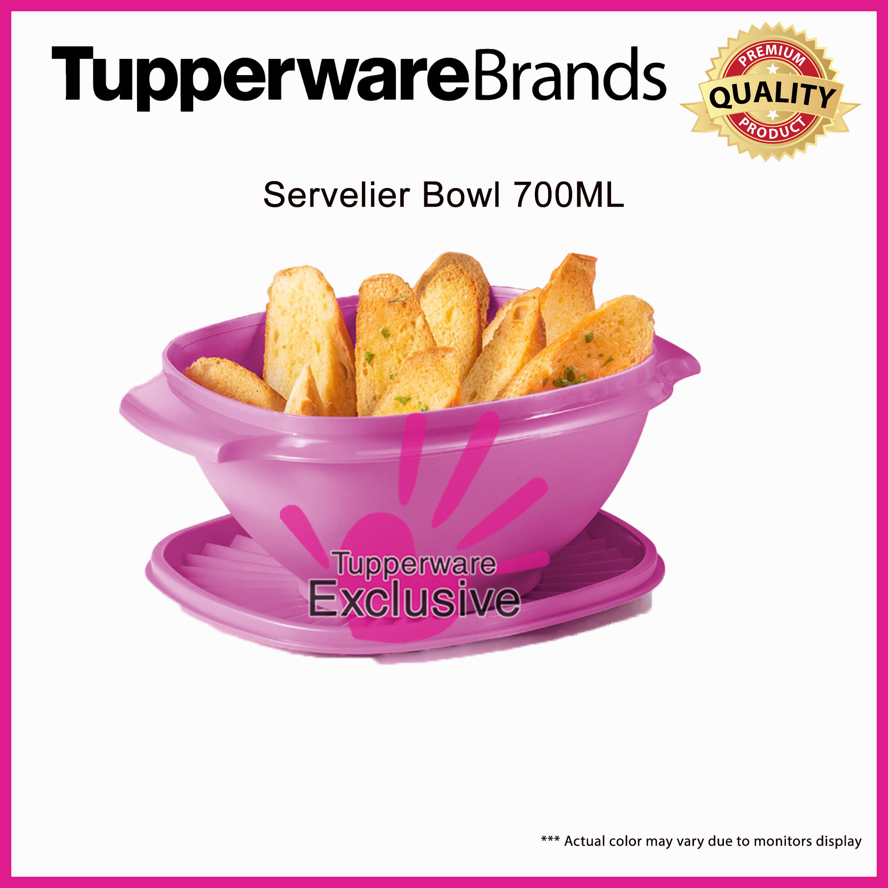 Servelier Bowl 1.5L 700ML Tupperware Salad Bowl Dish Bowl Bekas Tupperware Food Storage Airtight ...