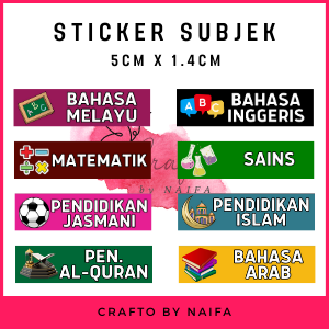 Sticker Subjek Buku Latihan 10pcs/set (Shipping from Malaysia) | Shopee ...
