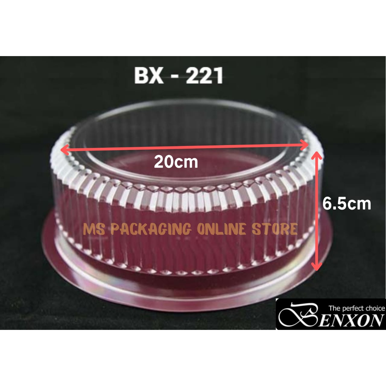 BX-221 BENXON 6.5" Round Cake Tray with Lock（100pcs± ) Bakery ...
