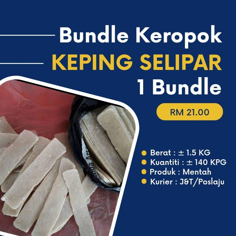 1.5KG Bundle Keropok Potong Keping Lekor Nipis Selipar Ikan Crispy ...