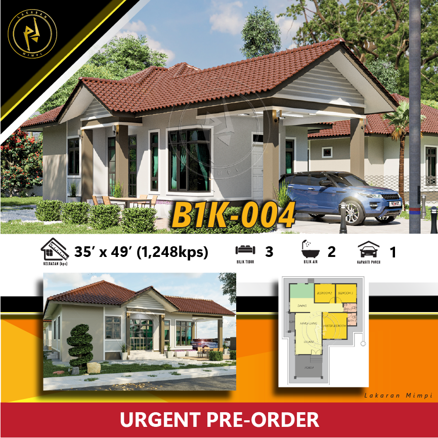 PELAN REKABENTUK RUMAH | HOUSE DESIGN | PLAN RUMAH BANGLO SETINGKAT ...