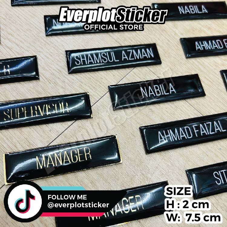Name Tag Epoxy Acrylic (20 x 75mm) | Shopee Malaysia