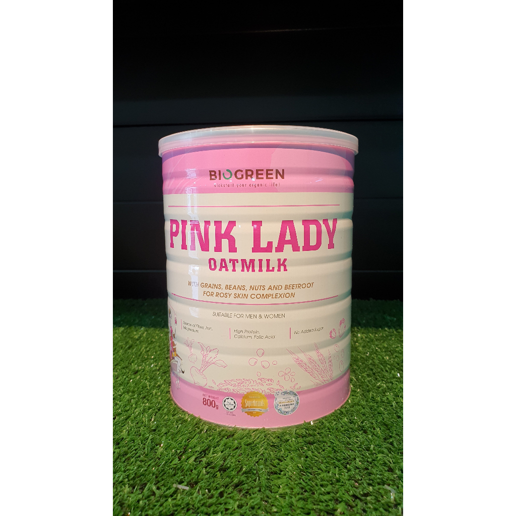 Biogreen Pink Lady Oatmilk (HALAL) 800g | Shopee Malaysia