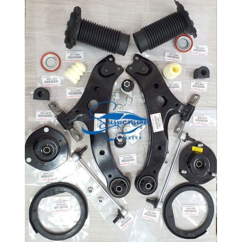 18 IN 1 SET- FRONT SUSPENSION PART- TOYOTA HARRIER ACU30 ACU35 MCU30 ...