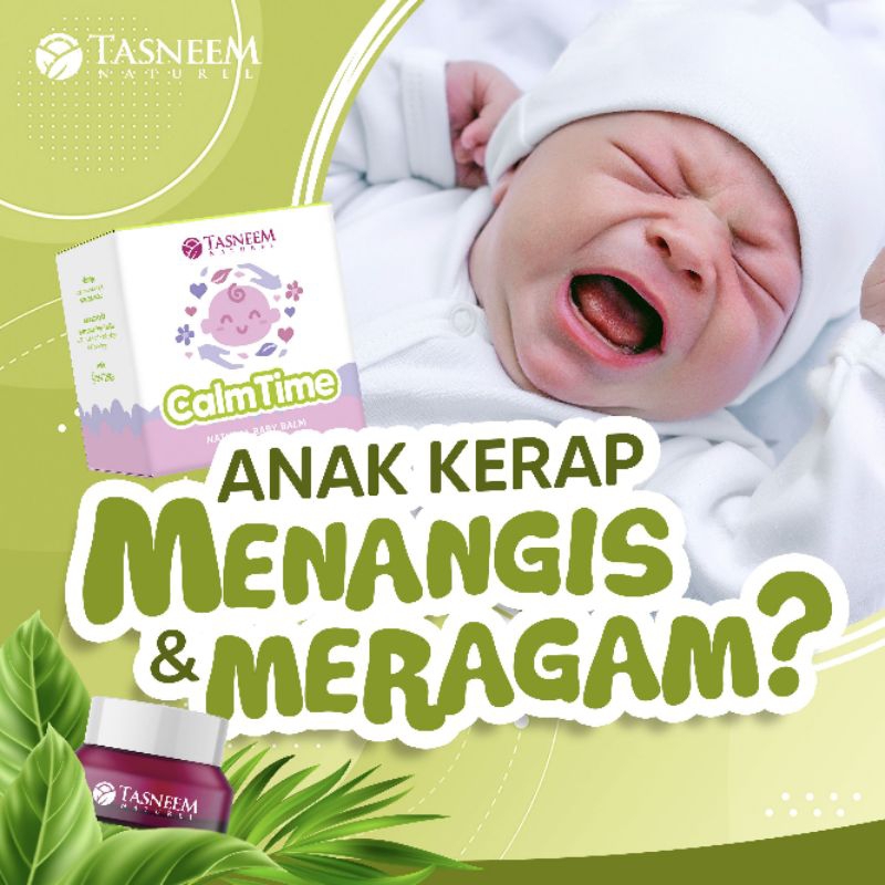🌿 | Tasneem Naturel ( CALMTIME ) NATURAL BABY BALM 18g | Shopee Malaysia