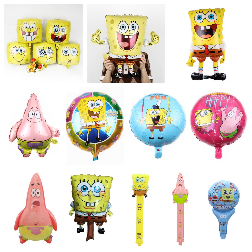 [Ready Stock] SpongeBob Cartoon Themed Foil Balloon Patrick Bat Party ...