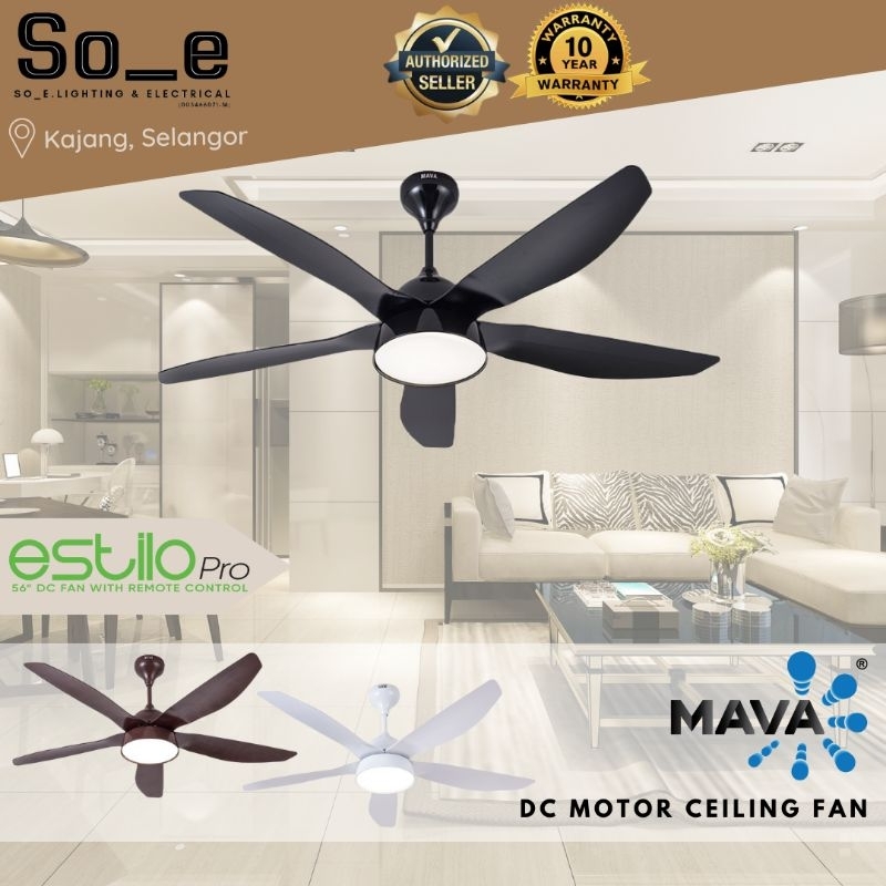 (ReadyStock) Mava Fan EstiloPro DC Motor Ceiling Fan 56inch | Shopee ...