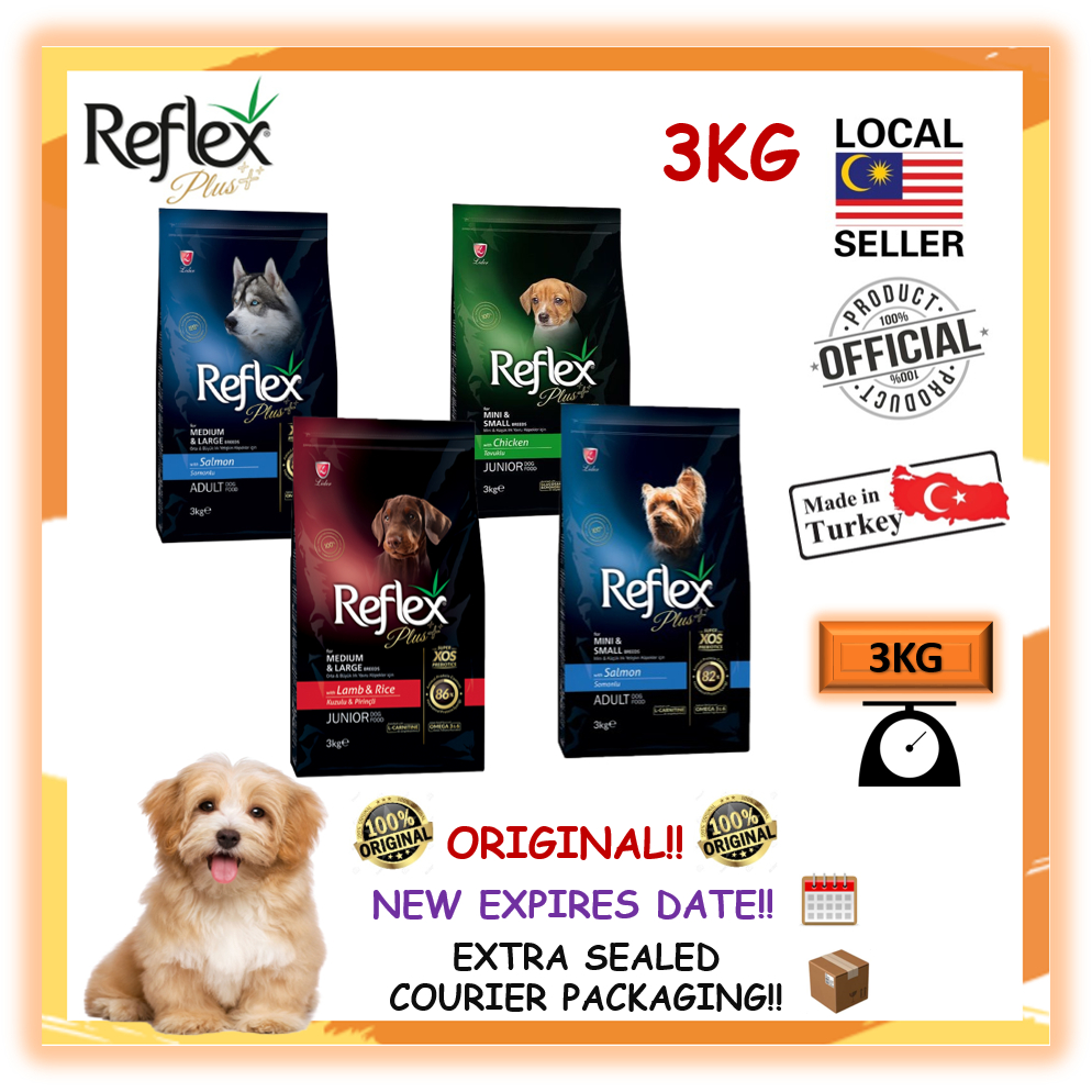 🌟100% ORIGINAL🌟 Reflex Plus Dog Dry Food / Makanan Anjing / Kibbles 3KG ...