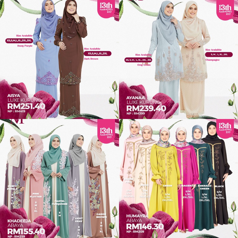 MINAZ 2023 Aisya,abaya | Shopee Malaysia