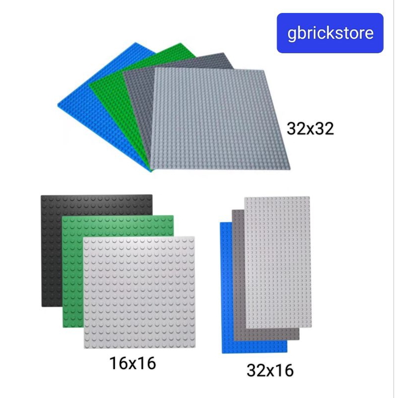 Bricks parts 16x16 32x16 32x32 single base plate (compatible L brand ...