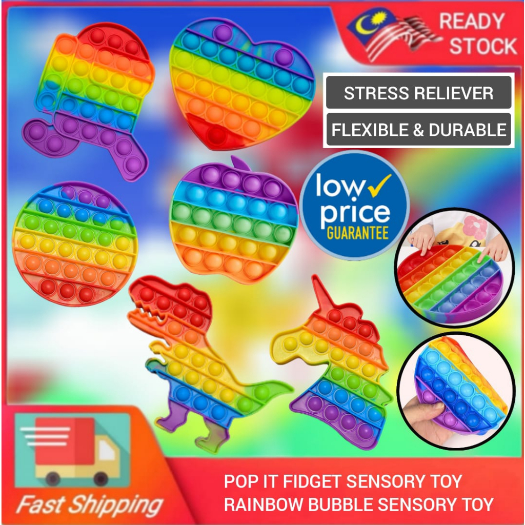 Pop It Fidget Sensory Toy | Squeeze Sensory Toy | Stress Relieve ...
