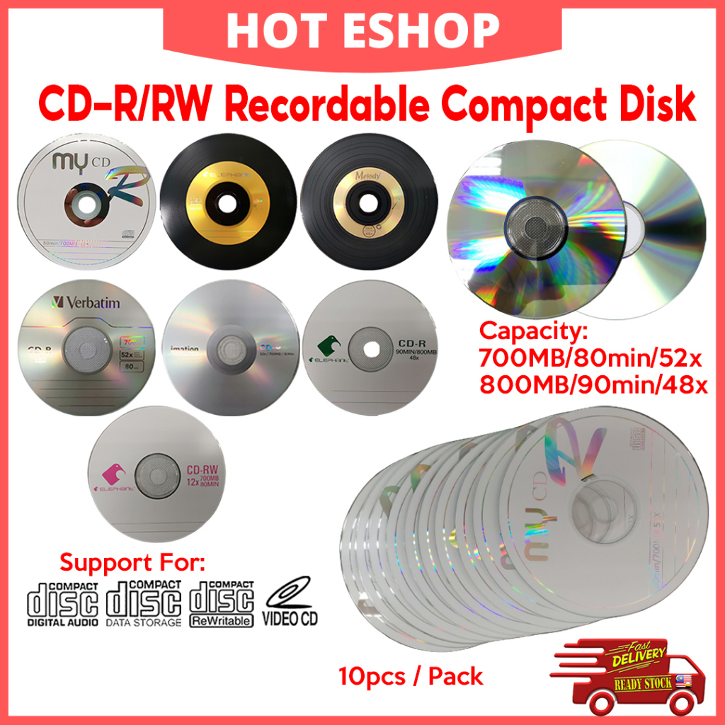 "MY" Blank Compact Disc CD-R Recordable Disc One Time Record 10pcs/pack ...