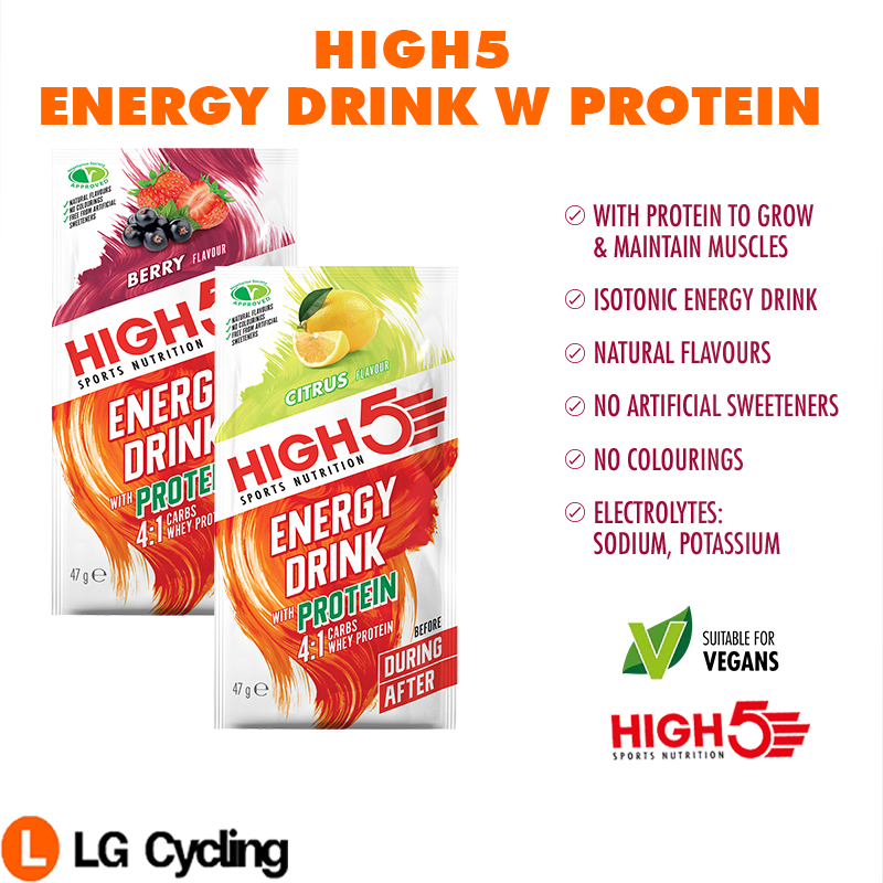 High5 Energy Drink With Protein Sachet 47g Whey Protein And ...