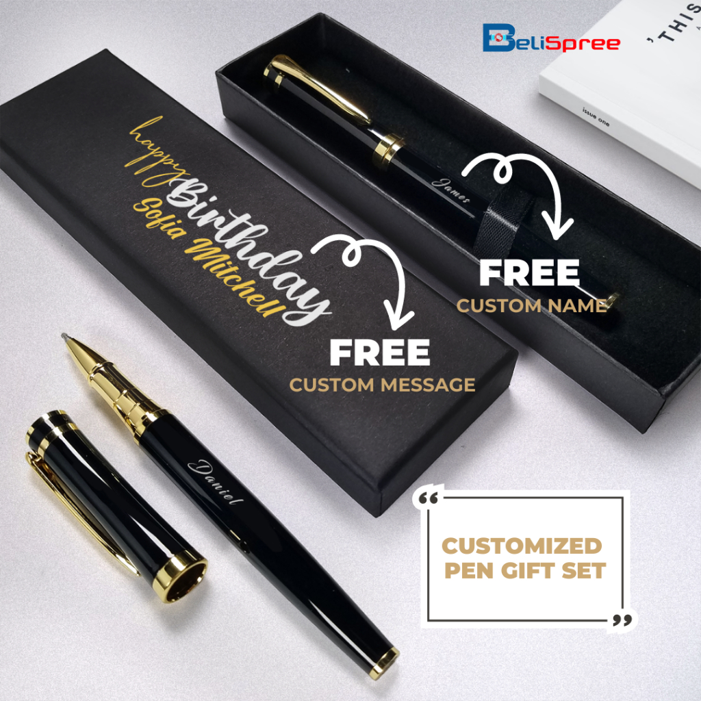 🔥READY STOCK🔥Customised Name Pen Premium Single Set Personalised Gift ...
