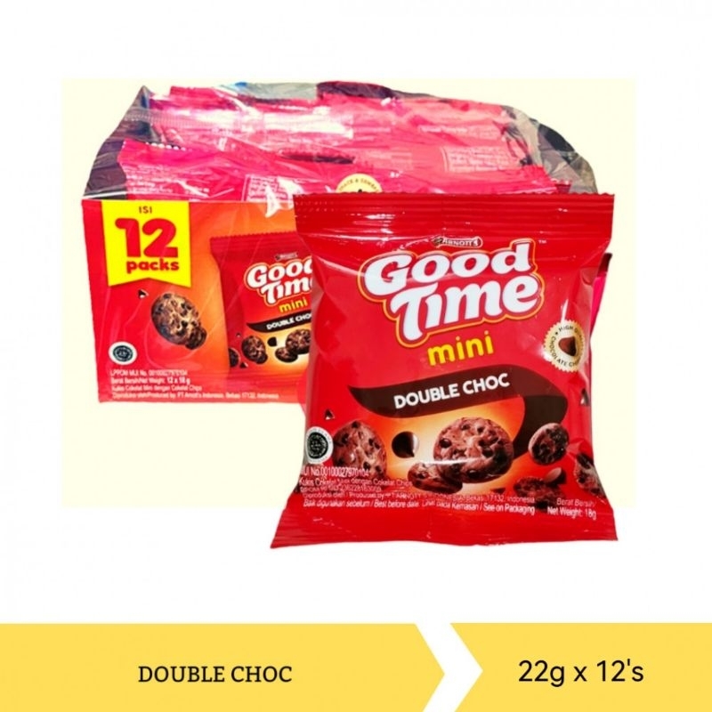 [TKM] Arnott's Good Time "Mini" Double Choco Chips Cookies (22g x 12 ...
