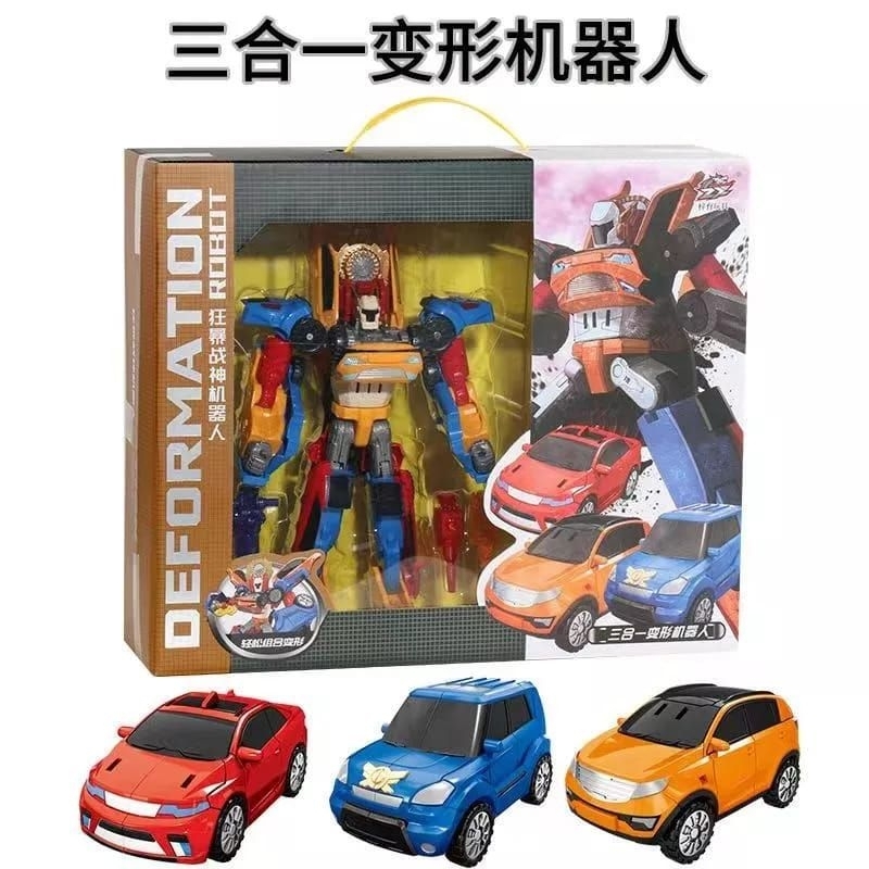 🇲🇾ReadyStock🇲🇾 TOB0T TRITAN 3 CARS Transforming Toy X Y Z 3in1 Tritan ...