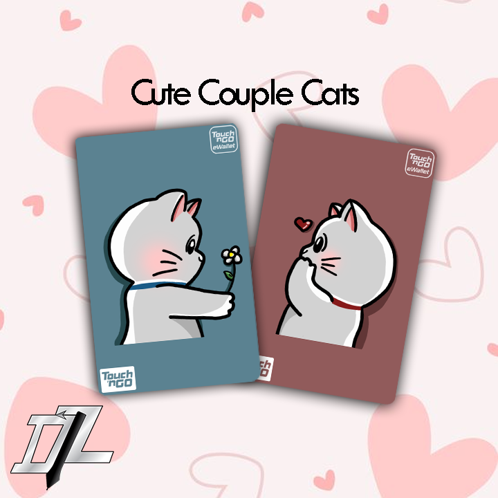 Cute Couple Cats Sticker - Touch 'n Go, TNG NFC Sticker | Shopee Malaysia