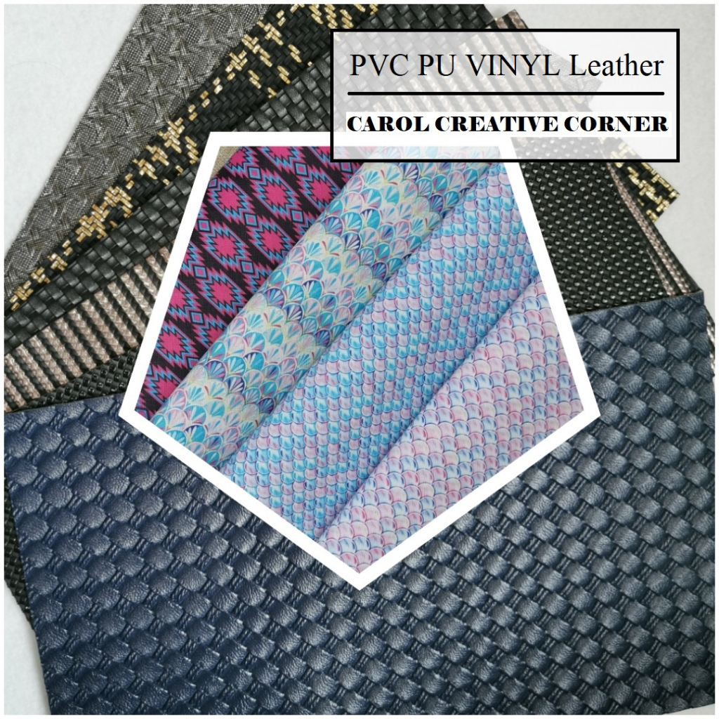Geometric Pattern PVC PU Synthetic Fabric Faux Leather | Shopee Malaysia