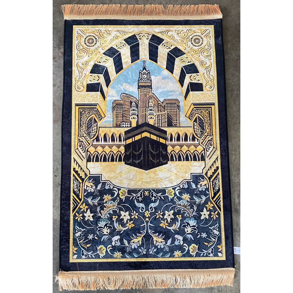 Sejadah Muslim XL 80*120CM Islamic Kneeling Thicken Gold Diamond Velvet ...