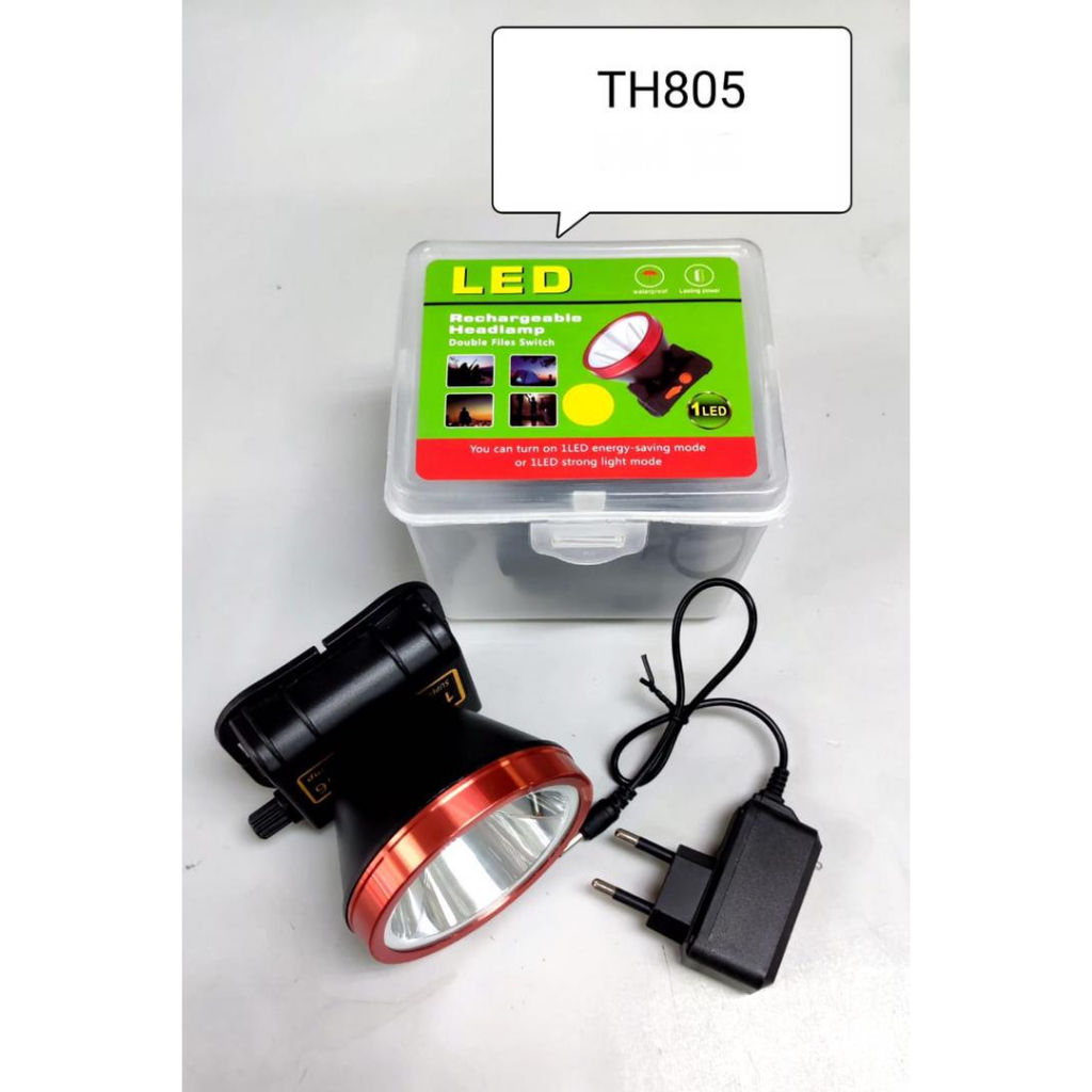 (Ready Stock) Headlamp Rechargeable Double Files Switch Adjust ( TH805 ...