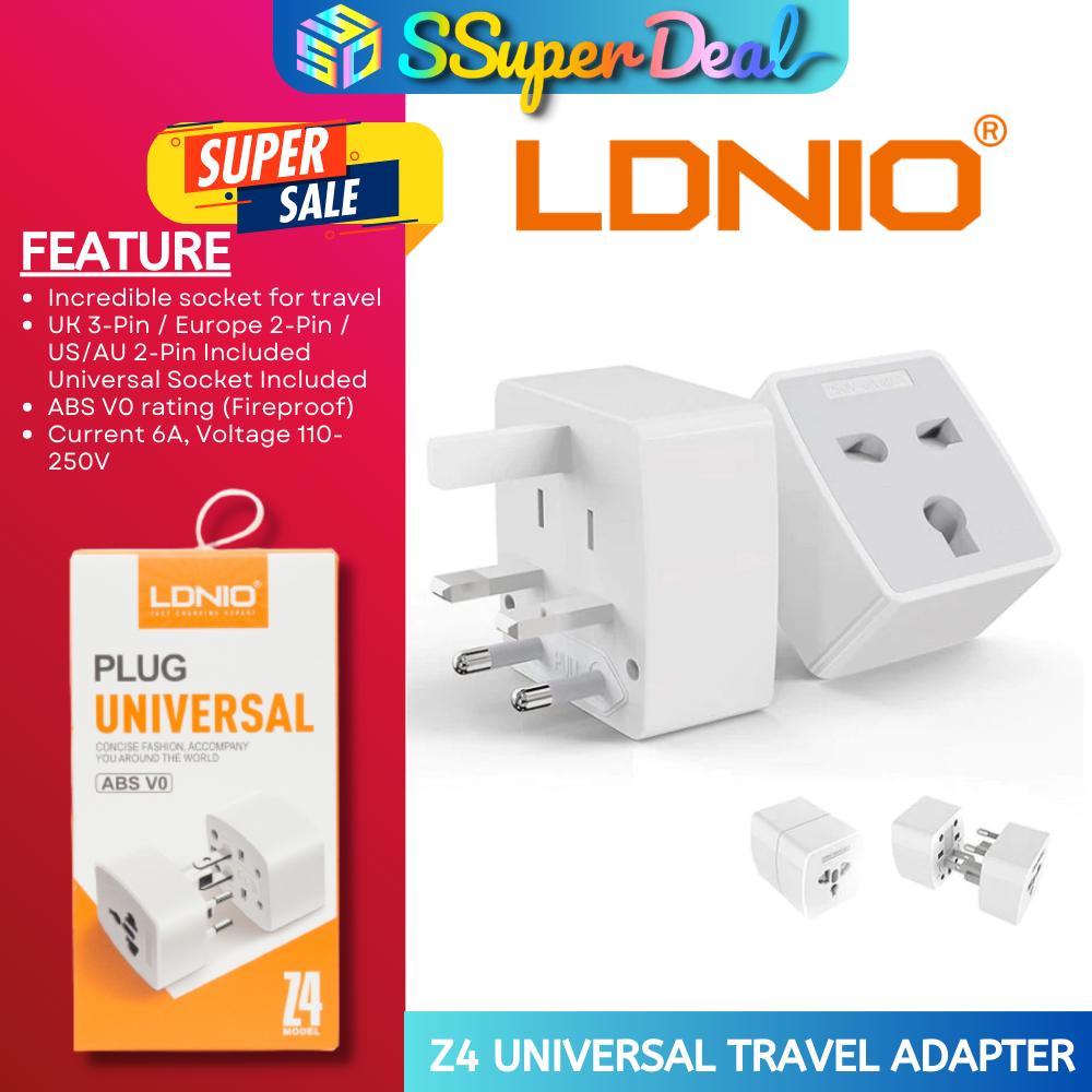 LDNIO Z4 6A Max Manifold Multi-functional Universal Plug Socket Adapter ...