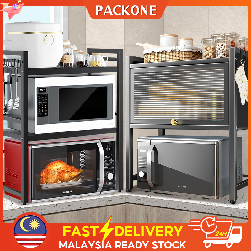 PACKONE Microwave Rack Adjustable Oven Rack Expandable for Kitchen ...